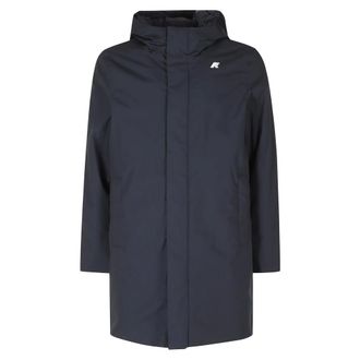 K-Way Parka Thomas Warm en Micro Canvas - Homme - Manteaux - Bleu - Taille: L