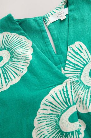 Next Minikleid Kurz&auml;rmeliges Kaftan-Minikleid mit V-Ausschnitt (1-tlg)