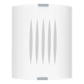 Eglo Wandlampe Grafik, 1 flammige Deckenlampe klassisch, Wandleuchte aus Metall und satiniertem Glas, Deckenleuchte mit Linien-Dekor, Wohnzimmerlampe, Flur