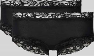 Skiny Slim Fit Panties mit Spitzenbesatz