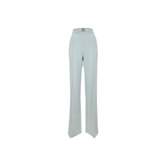 Elisabetta Franchi Gold Detail Zipper Hook Damen Hose - - Trousers - Damen - Blau - XL