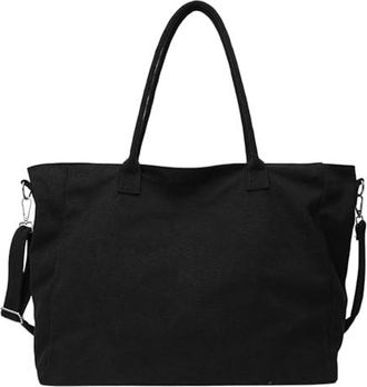 Generic Sac &agrave; bandouli&egrave;re &eacute;l&eacute;gant de grande capacit&eacute;, sac &agrave; bandouli&egrave;re de couleur unie, sac fourre-tout simple pour voyage, shopping, trajet, Noir, 16.93x5.9