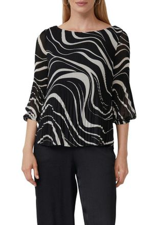s.Oliver Black Label Klassische Bluse mit All-Over Print