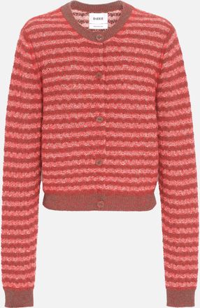 Barrie Karierter Strickjacke Mit Metallischem Schimmer