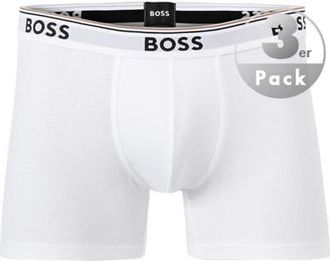 HUGO BOSS Herren Trunks wei&szlig; Baumwolle unifarben