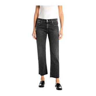 Replay Akeme Straight Low Waist Jeans - - Jeans - Damen - Grau - W24 L30