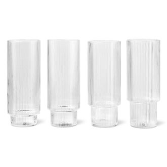Ferm Living Verres long Ripple - Set de 4 Ferm Living