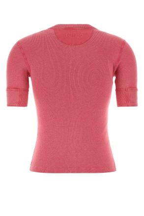 Chlo&eacute; Ribbed Cotton Sweater - Pink