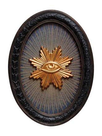 Chehoma Ex-voto, strahlendes Schutzauge, arabisches Schwarz, feine Verarbeitung, 18 x 13 x 1,5 cm