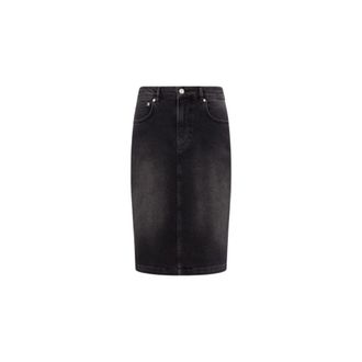Moschino Stretch Denimrock aus Baumwolle - - Skirts - Damen - Grau - W28