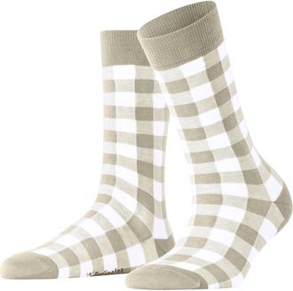 Burlington Damen Socken Vichy W So Baumwolle gemustert 1 Paar, Beige Gravel 4840, 36-41