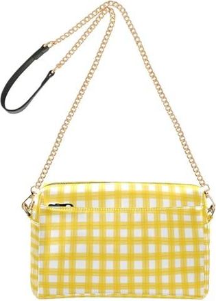 HMZXZ Sacs à bandoulière à carreaux jaunes pour femmes, sacs à main en cuir, petits sacs à main à bandoulière, motif écossais