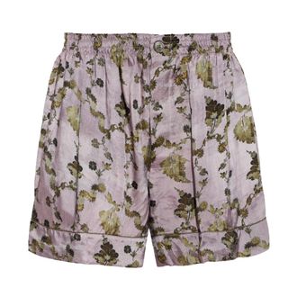 R13 Short PJ avec passepoil - Femme - Shorts - Violet - Taille: 36 FR