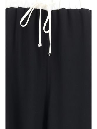 Kiton Womens Silk Trousers Black