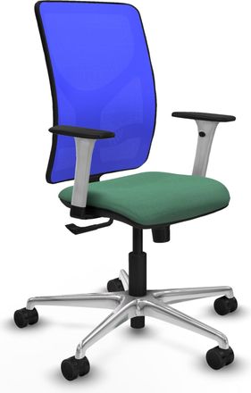 Piqueras y Crespo Atmungsaktiver B&uuml;rostuhl mit wei&szlig;en und schwarzen Armlehnen, h&ouml;henverstellbare Lendenwirbelst&uuml;tze, ausgestattet mit 3 Positionen und Schneideschaum, B