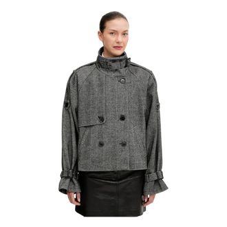 Gestuz Gzavic Short Jacket - Femme - Manteaux - Gris - Taille: 44 FR
