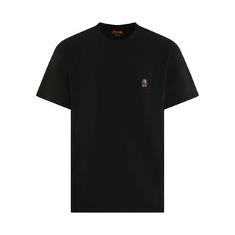 Parajumpers Homme, Tops, Noir, Taille: 2XL Patch T-Shirt