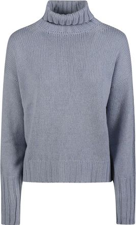 Aragona Pull &agrave; col roul&eacute; - Femme - Pulls - Bleu - Taille: 38 FR