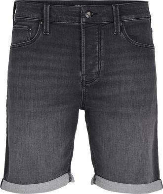 Jack & Jones JACK&JONES Herren Jjirick Jjicon I.k Sq 062 Sn Shorts, Black Denim, XL