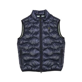 Blauer Homme, Vestes, Bleu, Taille: XL Gilet Rembourré Polyester Vagues
