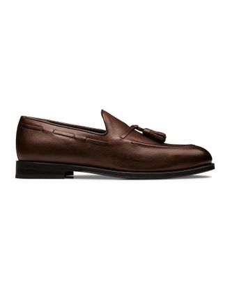 CHARLES TYRWHITT Quasten-Slipper aus Rauhleder - Schokoladenbraun