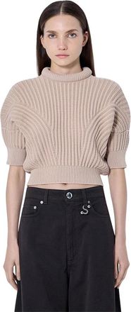 Sportmax Rippstrickpullover - - Knitwear - Damen - Beige - M