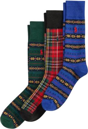 Polo Ralph Lauren Ensemble 3 Paires de Chaussettes - Homme - Sous-v&ecirc;tements - Multicolore - Taille: ONE Size