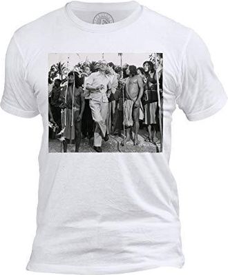 Fabulous T-Shirt Homme Col Rond Jacques Chirac Vintage Polynesie Tribu President France
