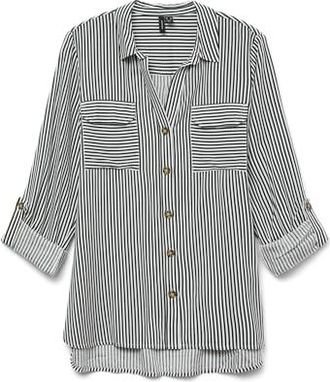 Vero Moda VMBUMPY L/S Shirt New Noos Blouse, Vert pin, XL Femme