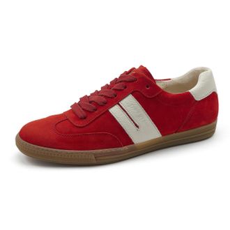 Paul Green Damen Sneaker, Frauen Low-Top Sneaker,Strassenschuhe,Sportschuhe,Freizeitschuhe,Turnschuhe,Laufschuhe,schnürschuhe,Rot (Salsa/Ivory),38.5 EU / 5.5 UK