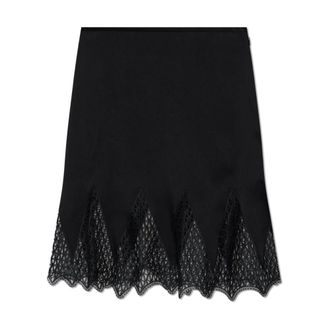 Versace Femme, Jupes, Noir, Taille: 34 FR Jupe avec des inserts en dentelle