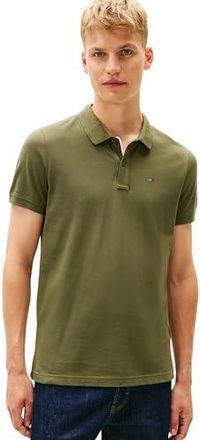 Tommy Jeans Polo TJM Slim Placket EXT DM0DM20676 S/S pour Homme, Vert fonc&eacute;, XXL, Vert (Vert fonc&eacute;), XXL