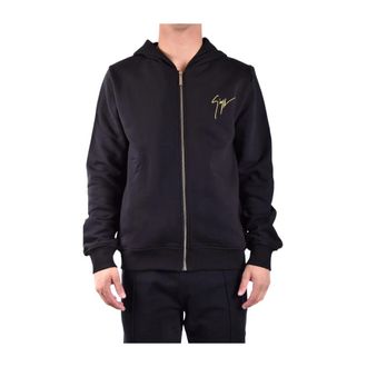 Giuseppe Zanotti Stilvolle Zip-through Sweatshirts Hoodies f&uuml;r M&auml;nner - - Sweatshirts & Hoodies - Herren - Schwarzk - M