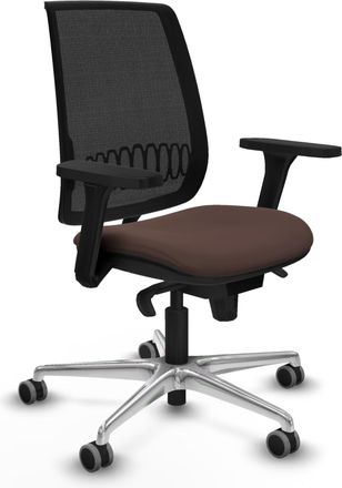 Piqueras y Crespo Alares Schreibtischstuhl mit 3D-Armlehnen, h&ouml;henverstellbare Lendenwirbelst&uuml;tze, ausgestattet mit 5 Positionen und injiziertem Schaumstoff, Schwarz/Du