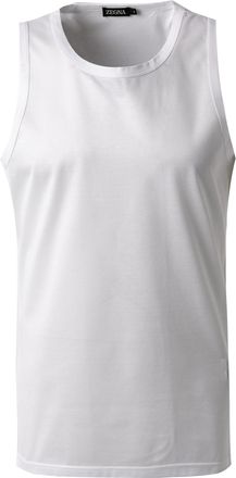 Ermenegildo Zegna Herren Tanktop weiß Reine Baumwolle unifarben