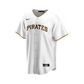 Nike Homme, Chemises, Blanc, Taille: M Maillot Baseball Blanc Pirates