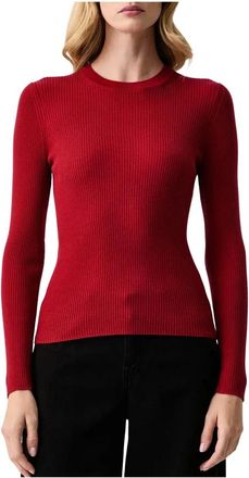 Isabelle Blanche Pull &agrave; col rond - Femme - Pulls - Rouge - Taille: 42 FR