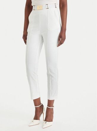 Elisabetta Franchi Stoffhose PA-132-61E2-V350 Wei&szlig; Regular Fit