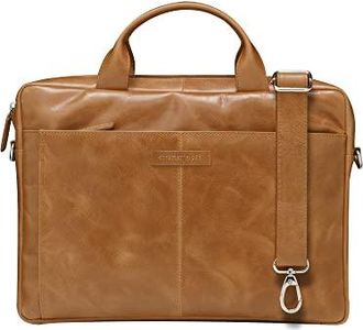 dbramante1928 Amalienborg Sacoche pour Ordinateur Portable 15 Pouces pour Femmes et Hommes - Mallette avec Bandouli&egrave;re Amovible et R&eacute;glable - Fabriqu&eacute; en Cuir V&eacute;rit