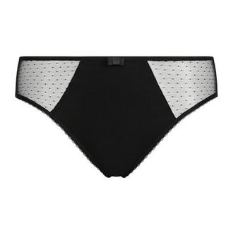 Dim sans Couture Generous Coton Bio x1 Slip, Noir, S Womens