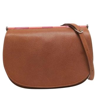 Herm&egrave;s Pre-owned Cuir sacs-ports-paule - Femme - Pre-owned - Brun - Taille: ONE Size
