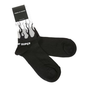 Vision Of Super Vision OF Super, unisex, Sous-vêtements, Noir, Taille: ONE Size Chaussettes Double Flamme