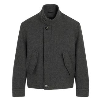 Ami Gef&uuml;tterte Harrington-Jacke - - Jackets - Herren - Grau - XL