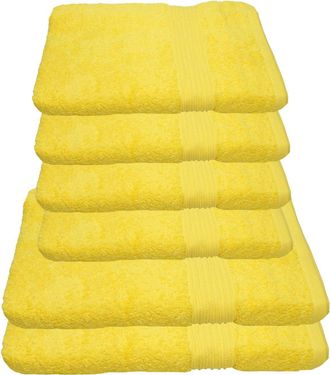 Julie Julsen Handtuch Set 2X Duschtuch 4X Handtuch Gelb/in 23 Farben erhältlich weich und saugstark