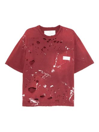 Neighborhood t-shirt en coton - Rouge