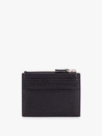 Valentino Garavani Mens Leather Card Holder Rockstud Black Wallets & Cardholders
