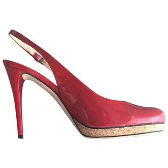 Giuseppe Zanotti Red Patent Leather Slingback Size 39