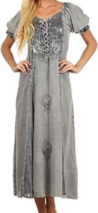 Sakkas 2100 - Robe Renaissance Brod&eacute;e Bridget - Gris - L/XL