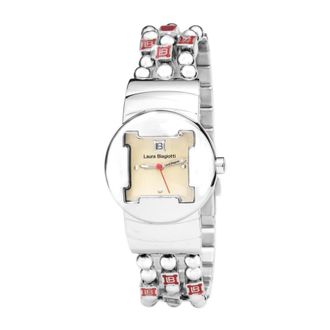 Laura Biagiotti Femme, Accessoires, Gris, Taille: ONE Size Montre Bracelet en Acier Inoxydable