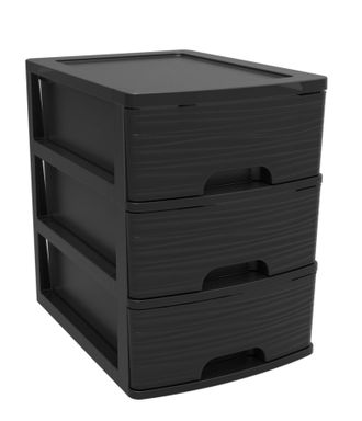 Eda Eda 010321 | Aufbewahrungsmodul Stone | A4 3 Schubladen | Farbe: Schwarz